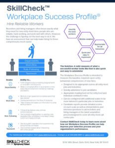 SkillCheck™ Workplace Success Profile - Symphony Talent