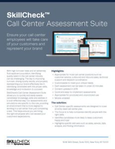 SkillCheck™ Call Center Assessment Suite - Symphony Talent